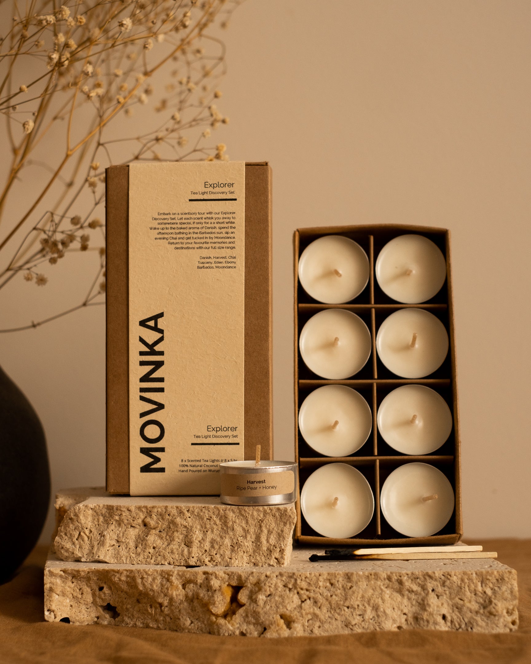 Scented Candle Sample Set | Explorer Tea Light Discovery Kit | MOVINKA